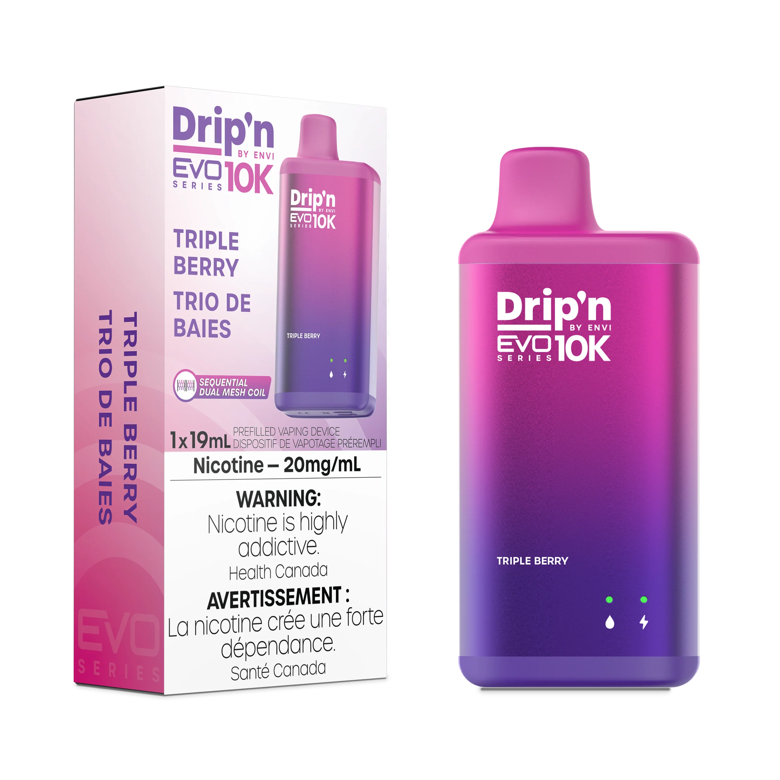 Drip’n EVO 10K Triple Berry 20mg/ml disposable – Vape Palace