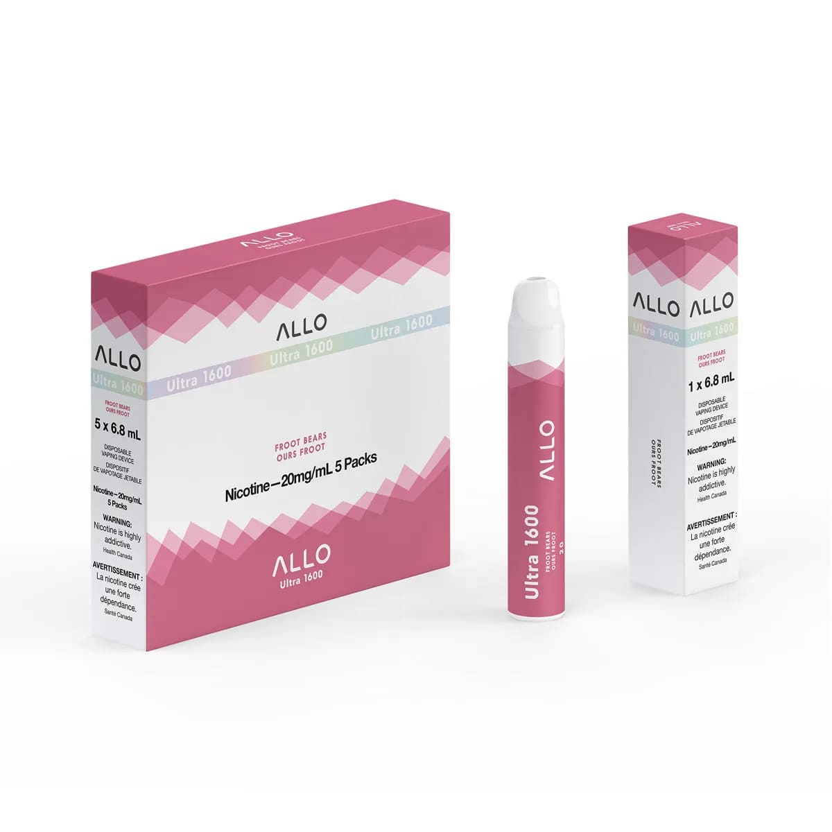 Allo 1600 froot bears 20mg/ml disposable – Vape Palace