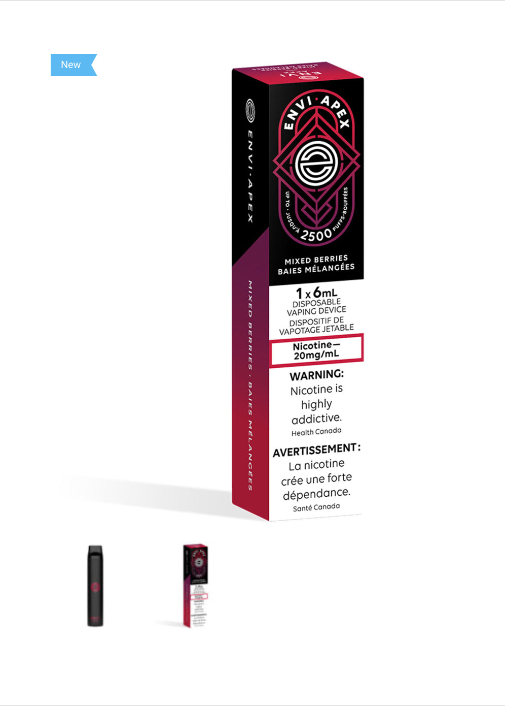 Envi apex mixed berries 20mg/ml disposable – Vape Palace