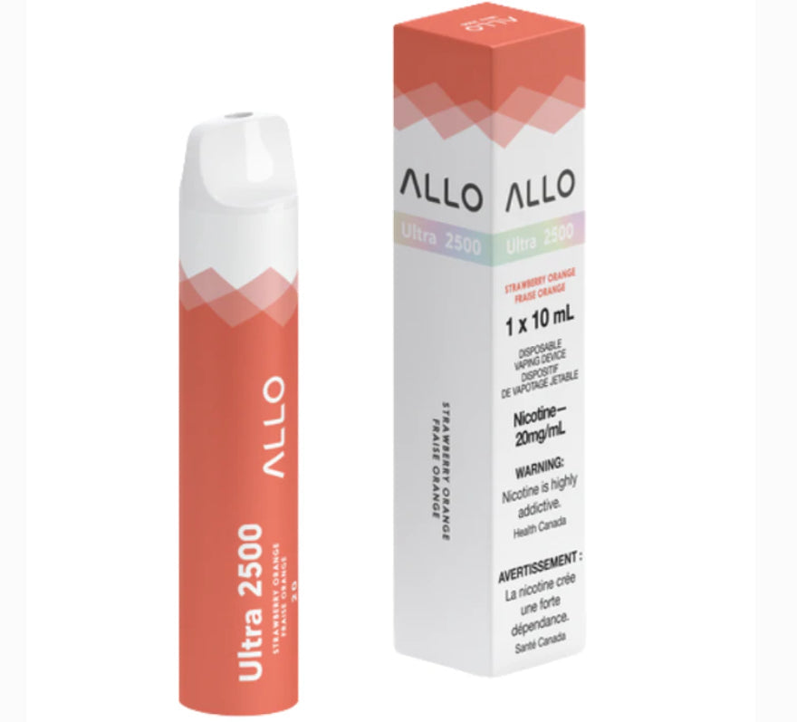Allo ultra 2500 strawberry orange disposable vape 20mg – Vape Palace